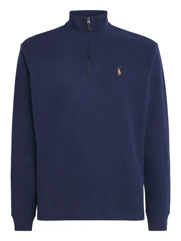 Polo Ralph Lauren Cotton Quarter-zip Sweatshirt - Navy
