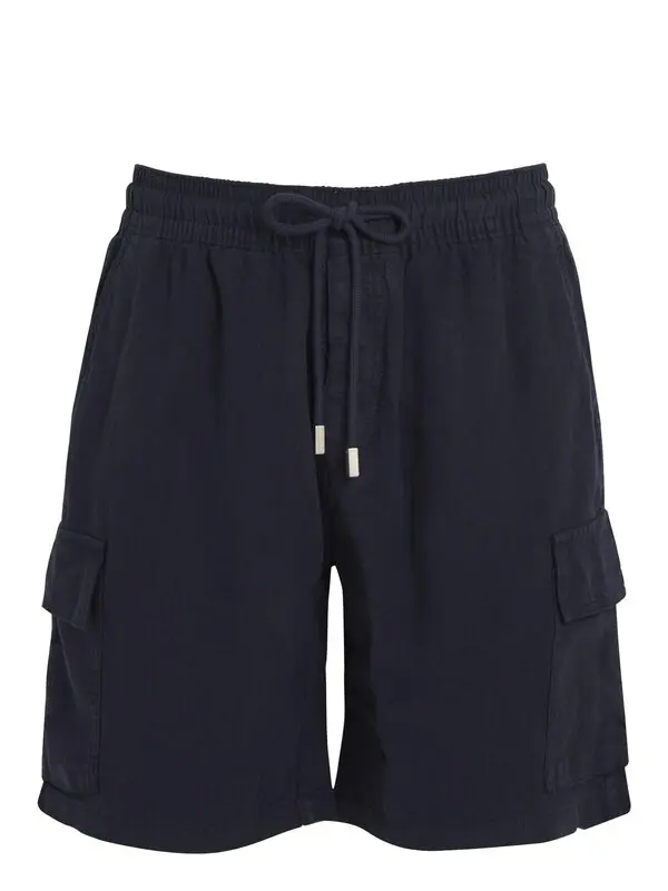 Vilebrequin Linen Cargo Baie Shorts - Navy
