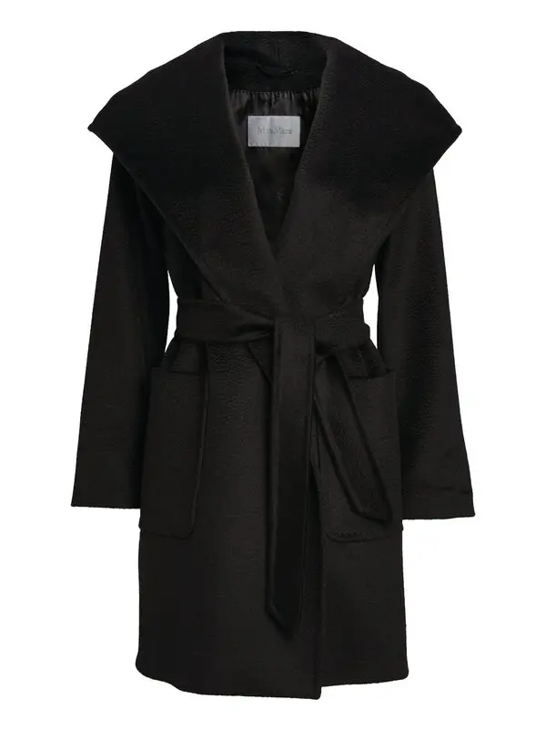 Max Mara Rialto Hooded Coat - Black