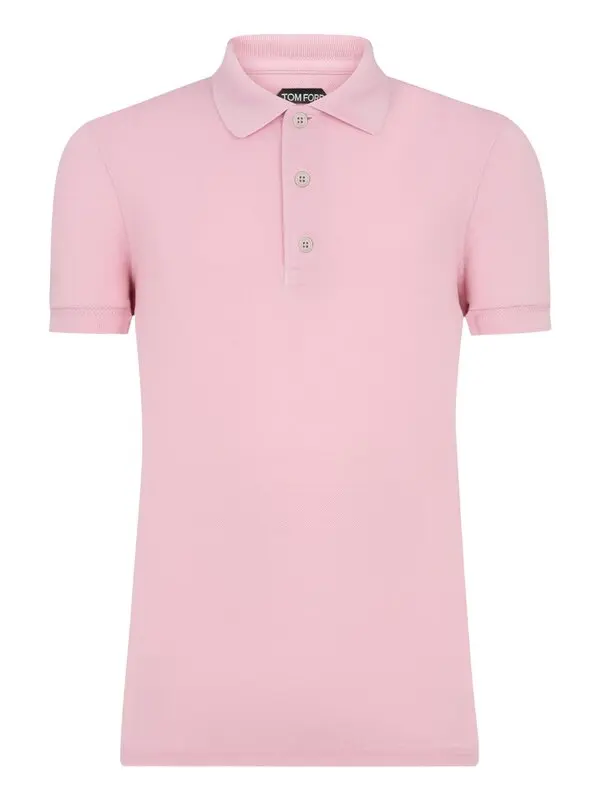 TOM FORD Piquet Polo Shirt - Pink
