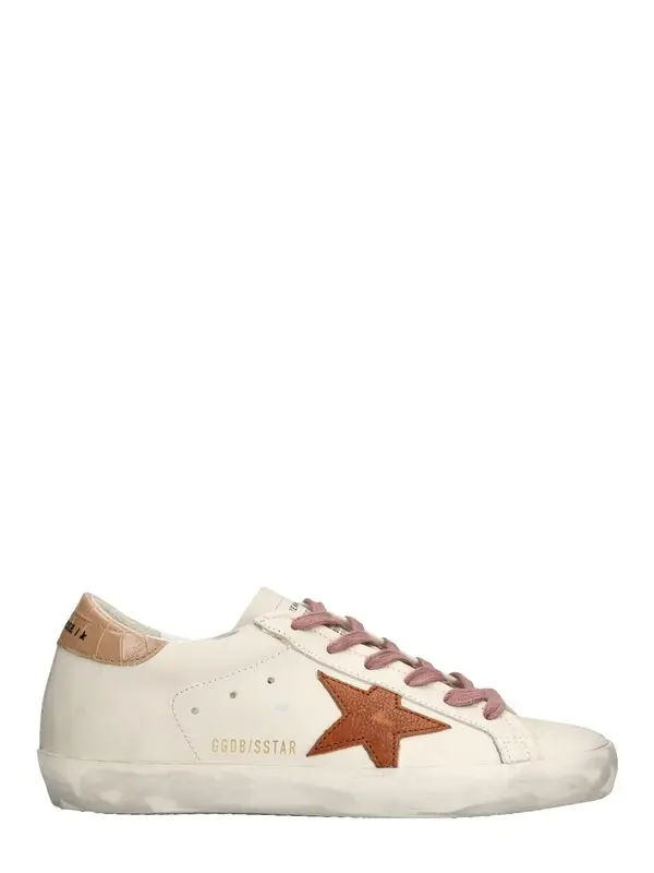 GOLDEN GOOSE Leather Super-star Sneakers - White