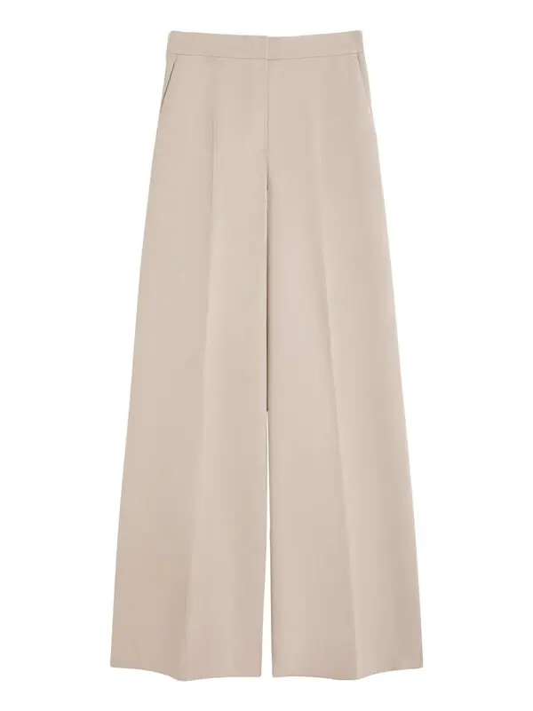 Max Mara Jersey Wide-leg Trousers - Beige