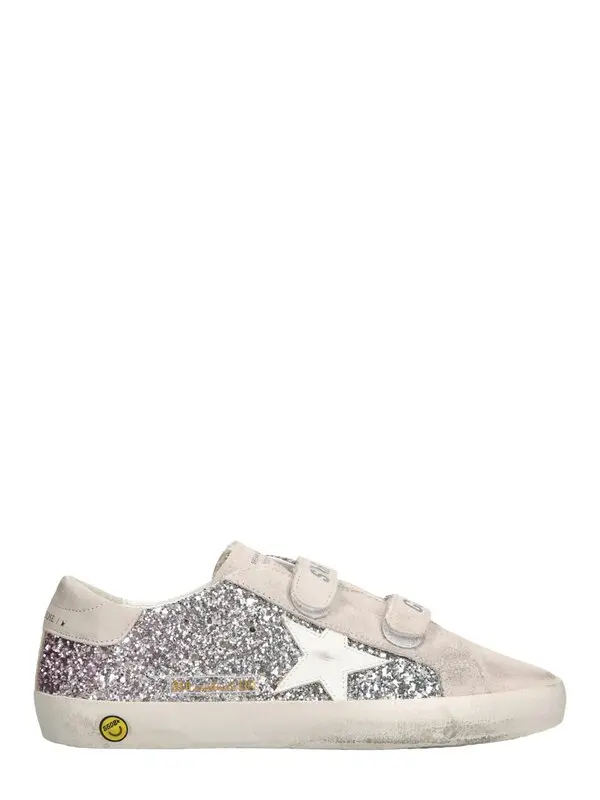 GOLDEN GOOSE Leather Old School Sneakers - Silver