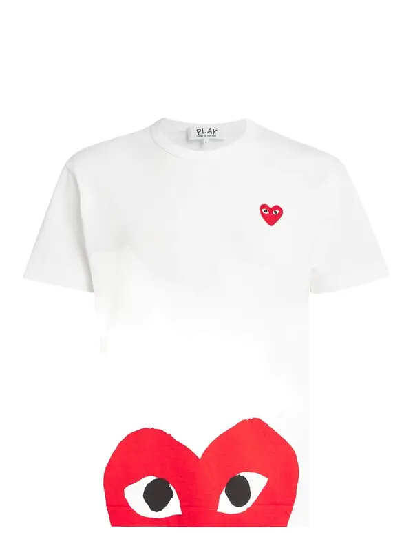 Play Comme Des Garcon Heart Logo T-shirt - White