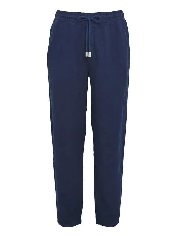 Vilebrequin Linen Drawstring Trousers - Navy