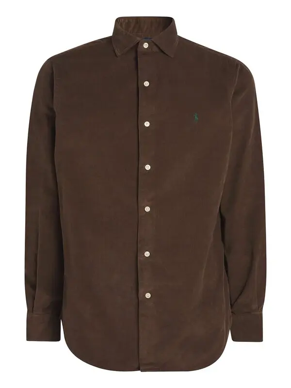 Polo Ralph Lauren Cotton Corduroy Custom Fit Shirt - Brown