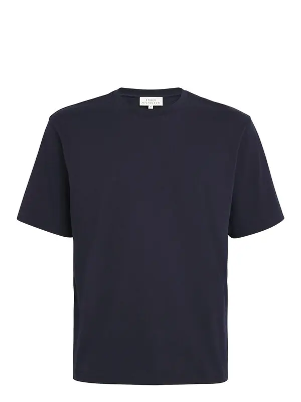 Studio Nicholson Cotton Bric T-shirt - Navy