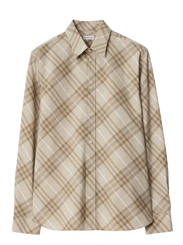 Burberry Cotton Check Shirt - Grey