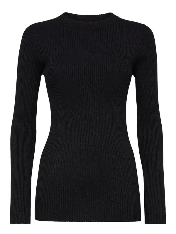 Brunello Cucinelli Cashmere-blend Sparkle Sweater - Black