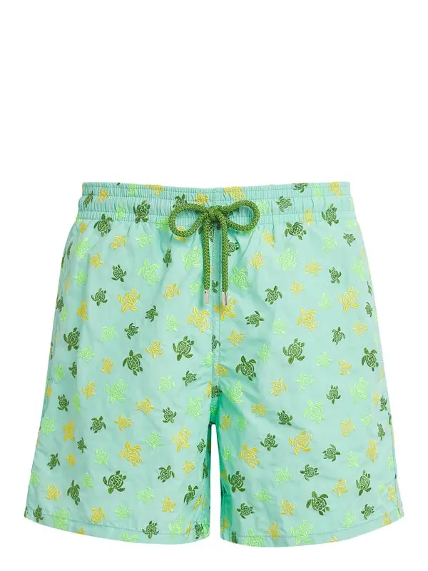 Vilebrequin Embroidered Turtle Mistral Swim Shorts - Blue