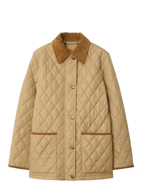 Burberry Quilted Barn Jacket - Beige