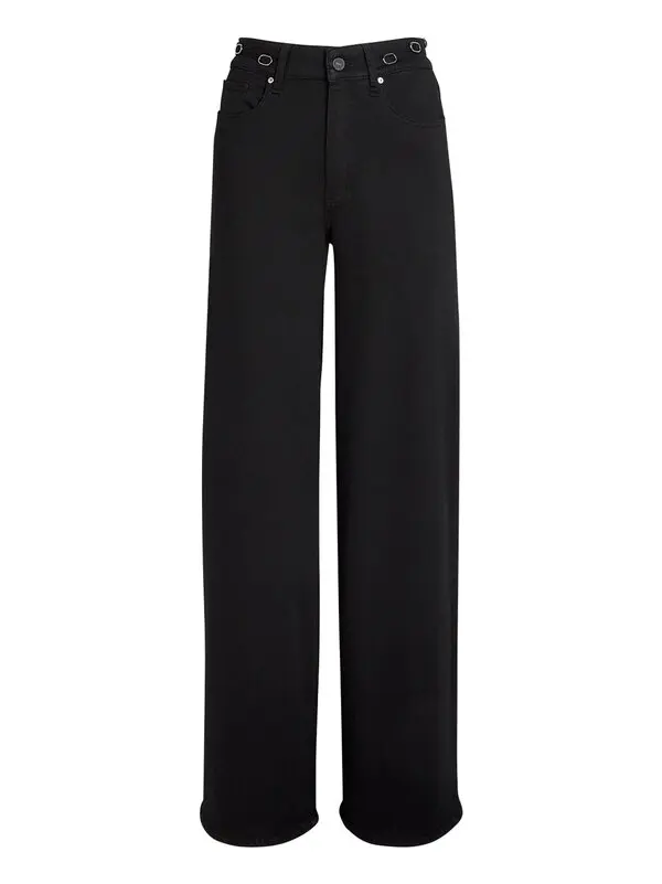 Paige Sasha Wide-leg Jeans - Black