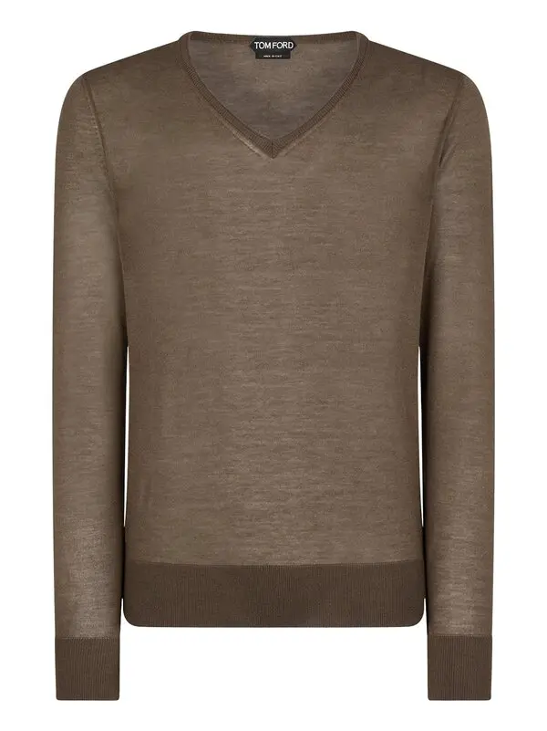 TOM FORD Silk-cashmere Sweater - Brown