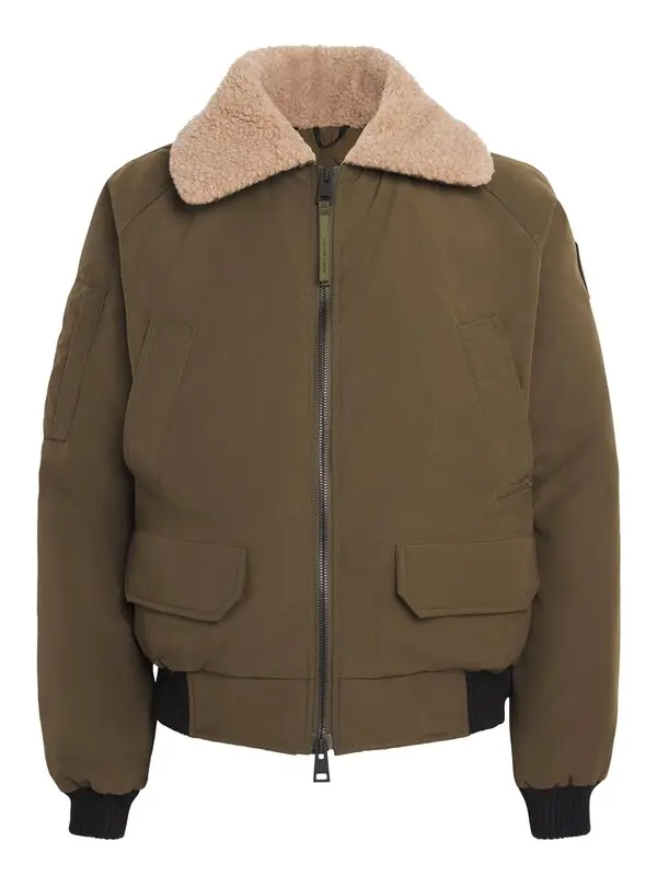 Canada Goose Down Aviator Bomber Jacket - Green