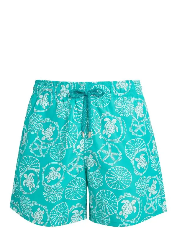 Vilebrequin Moorea Turtle Print Swim Shorts - Blue