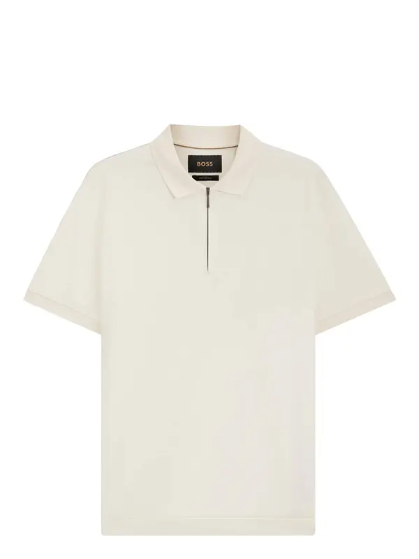 BOSS Cotton-silk Polo Shirt - White