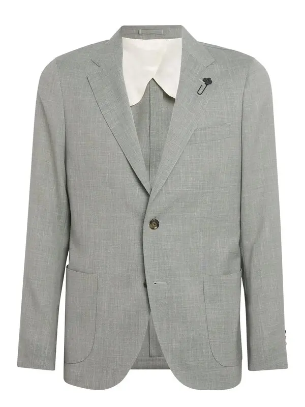 LARDINI Wool Blazer - Green