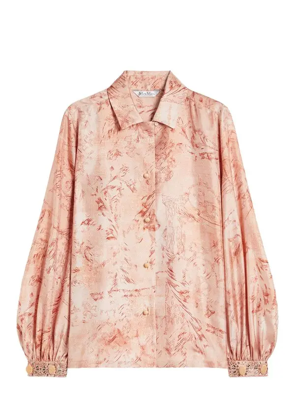 Max Mara Printed Silk Shirt - Pink
