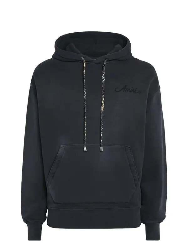 Amiri Bleach Bandana Hoodie - Black