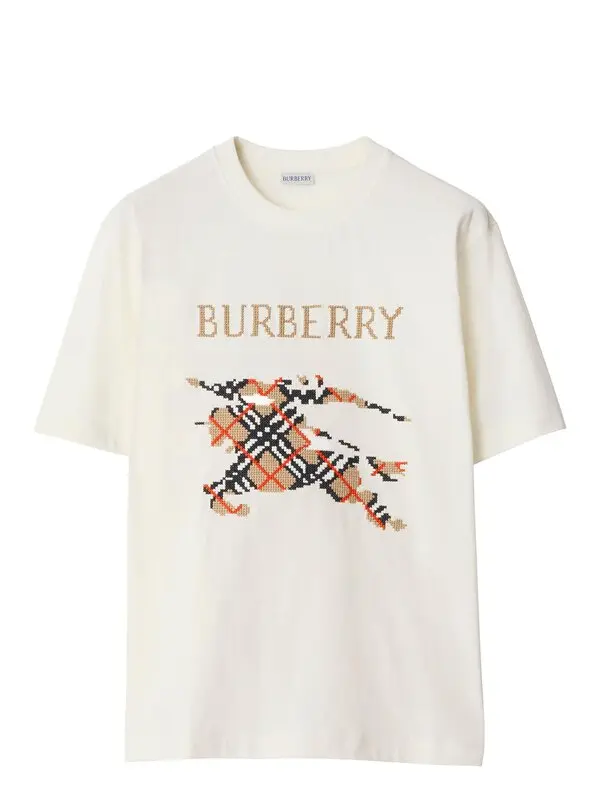 Burberry Cotton Ekd T-shirt - Ivory