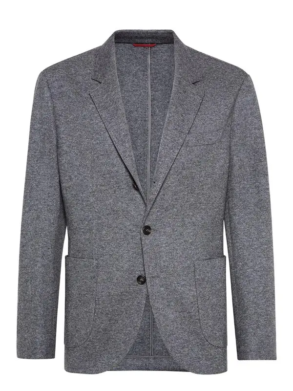 Brunello Cucinelli Cashmere Jersey Blazer - Grey