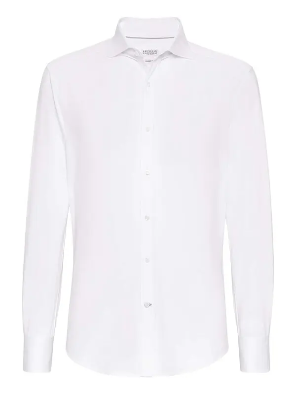 Brunello Cucinelli Cotton Piqué Shirt - White