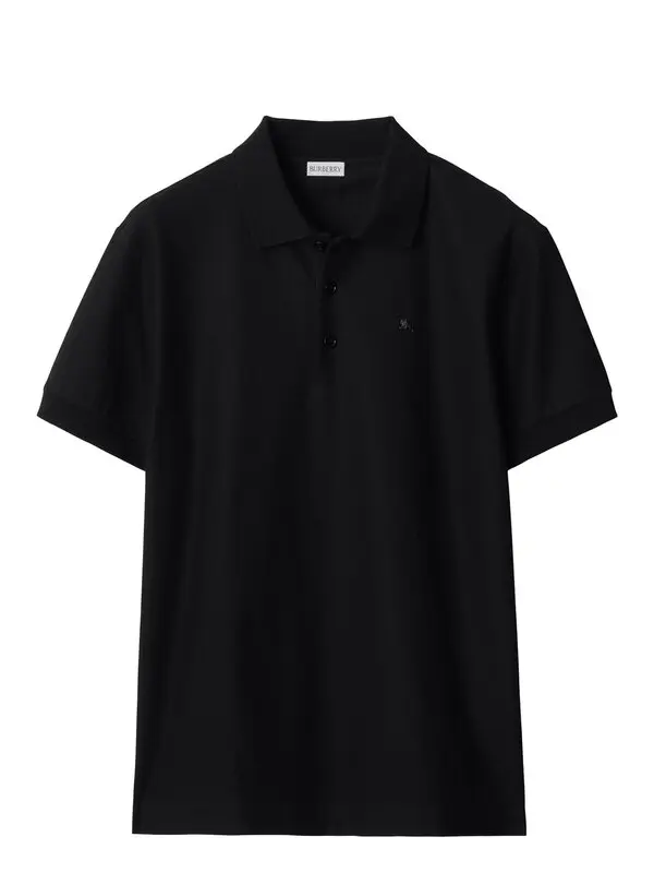 Burberry Cotton Ekd Polo Shirt - Black