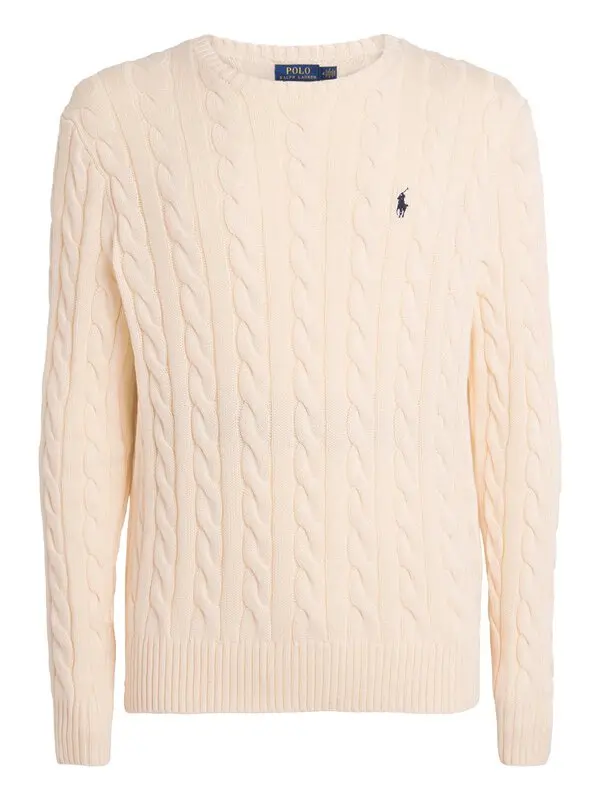Polo Ralph Lauren Cotton Cable-knit Sweater - Beige