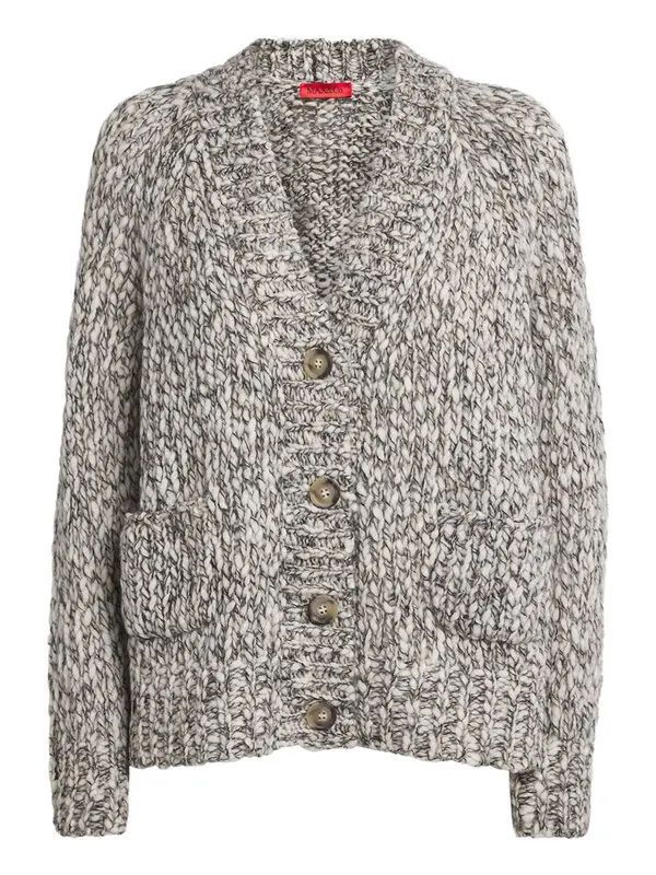 Max & Co. Wool-blend Chunky Knit Cardigan - Black