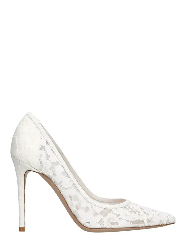 GIANVITO ROSSI Lace Claudia 105 Pumps - White