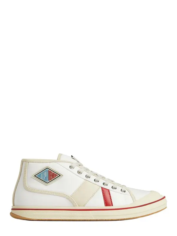 Bottega Veneta Canvas Leather-trim Eliot Sneakers - Neutral