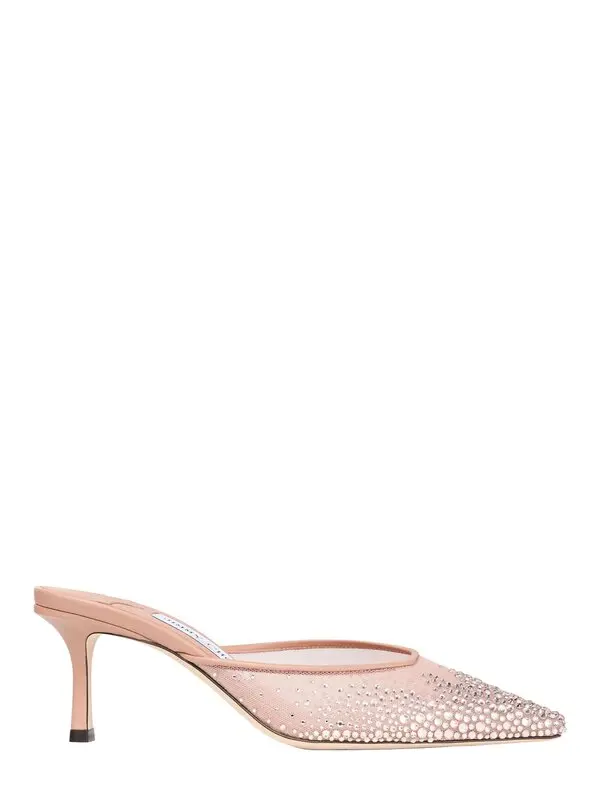 JIMMY CHOO Vivi 65 Embellished Mules - Pink