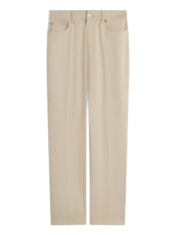 Dunhill Wool-blend Denim Trousers - Beige