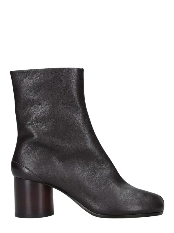 MAISON MARGIELA Leather Tabi Boots - Burgundy