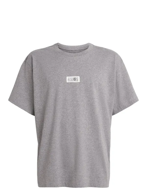 MAISON MARGIELA Cotton Numeric Tab T-shirt - Grey