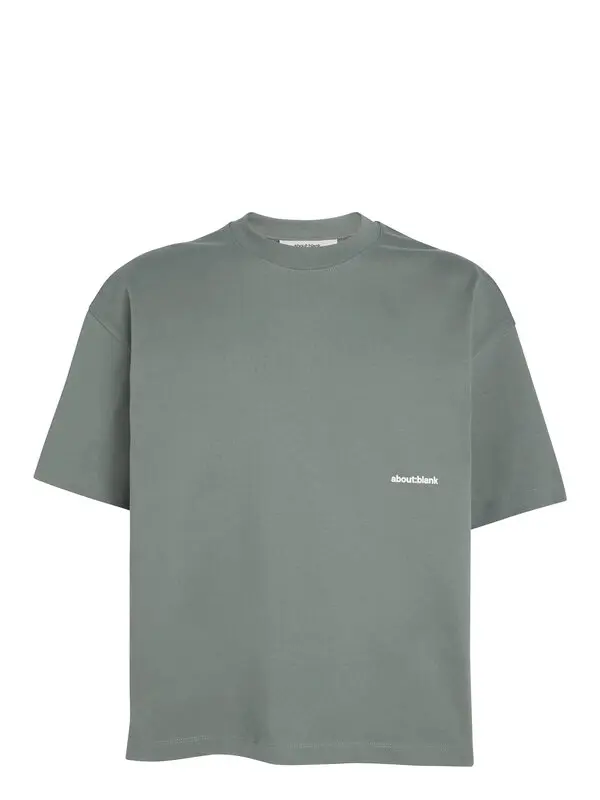 ABOUT:BLANK Cotton Back Emblem T-shirt - Green