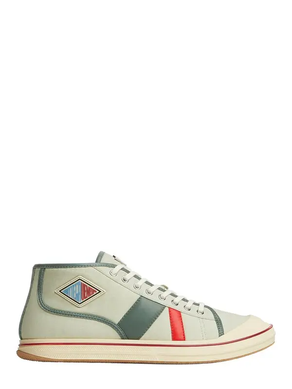 Bottega Veneta Canvas Leather-trim Eliot Sneakers - Green