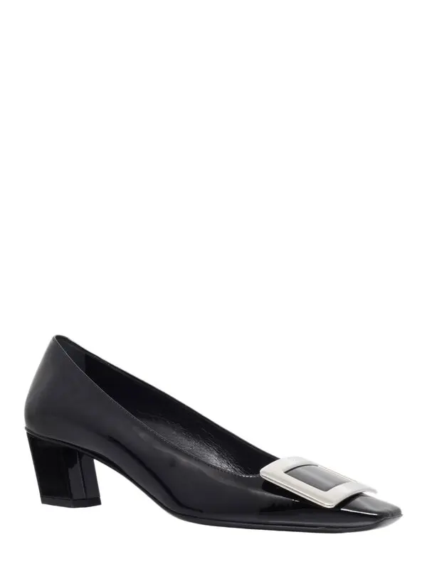 ROGER VIVIER Patent Decollete Belle Vivier 45 Pumps - Black
