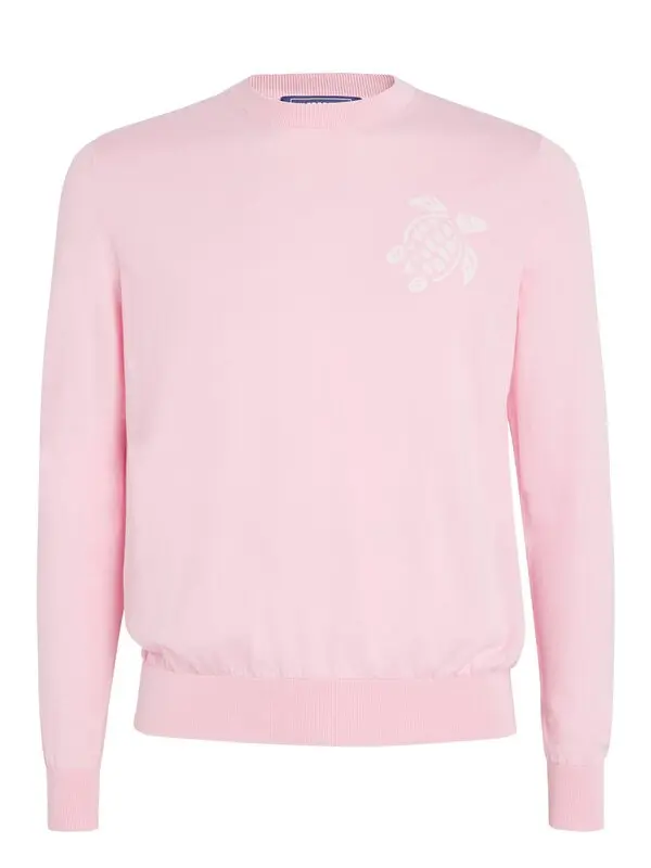 Vilebrequin Cotton Turtle Jacquard Sweater - Pink