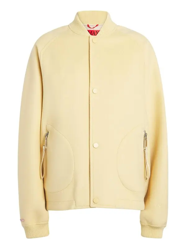 Max & Co. Virgin Wool Bomber Jacket - Yellow