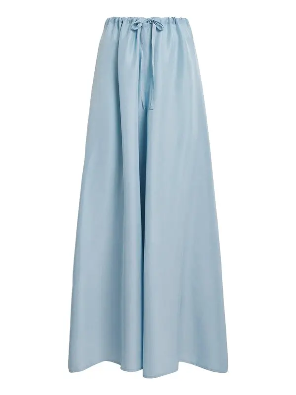 Max & Co. Silk Wide-leg Trousers - Blue