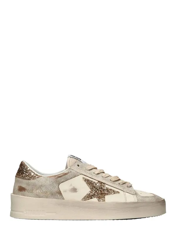 GOLDEN GOOSE Leather Stardan Sneakers - White