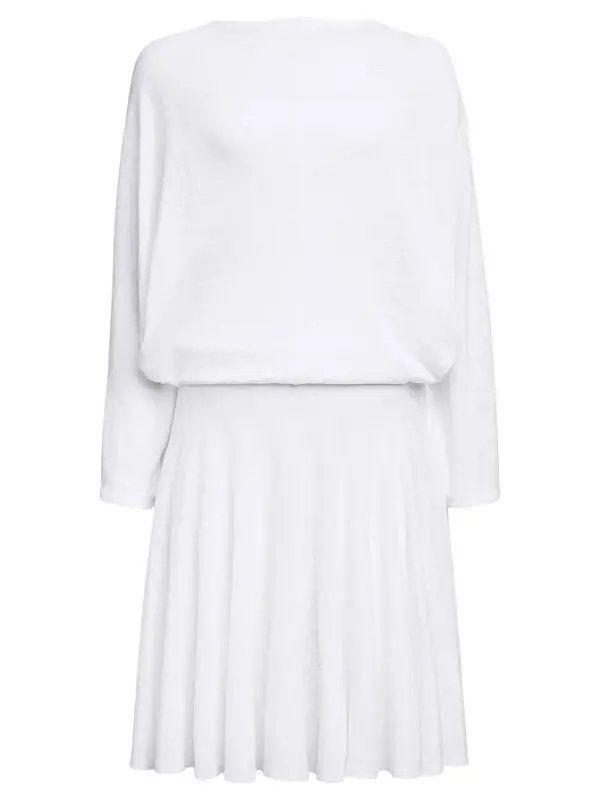 Alaïa Linen Draped Mini Dress - White