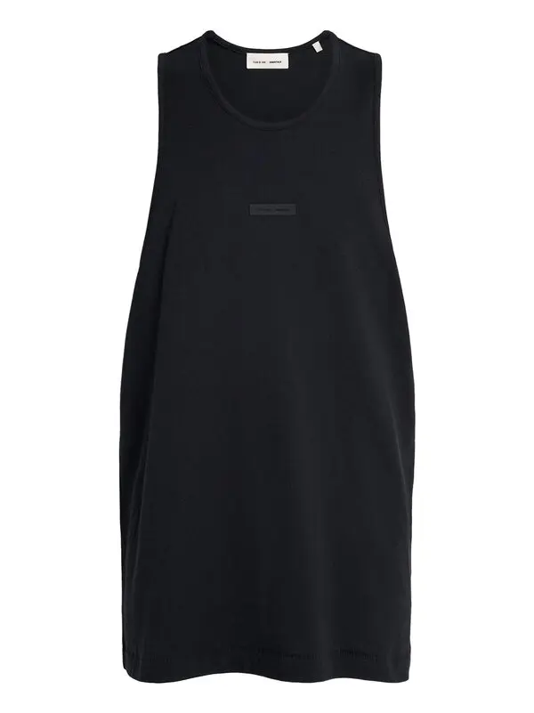 Fear Of God Cotton Oversized Logo Tank Top - Black