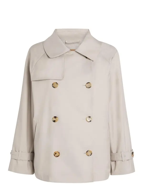 Max Mara Cotton-blend Trench Coat - White
