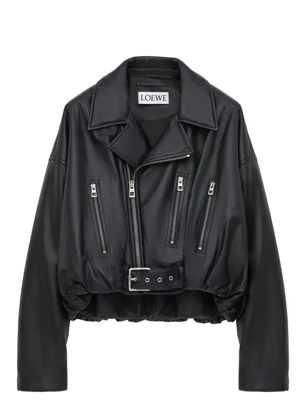 Loewe Nappa Lambskin Biker Jacket - Black