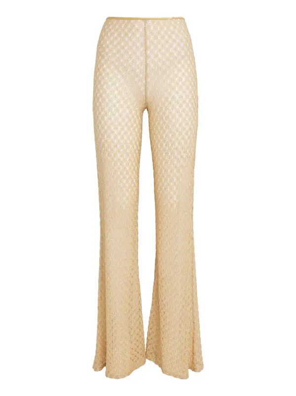 Missoni Metallic Flared Trousers - Gold