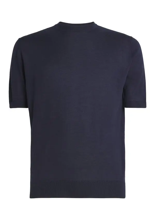 Colombo Cashmere-silk T-shirt - Navy