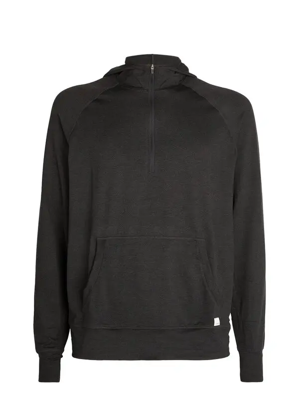 Vuori Ponto Performance Half-zip Hoodie - Black