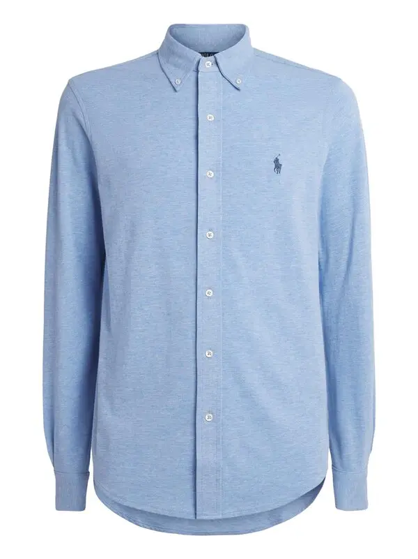 Polo Ralph Lauren Cotton Featherweight Mesh Shirt - Blue